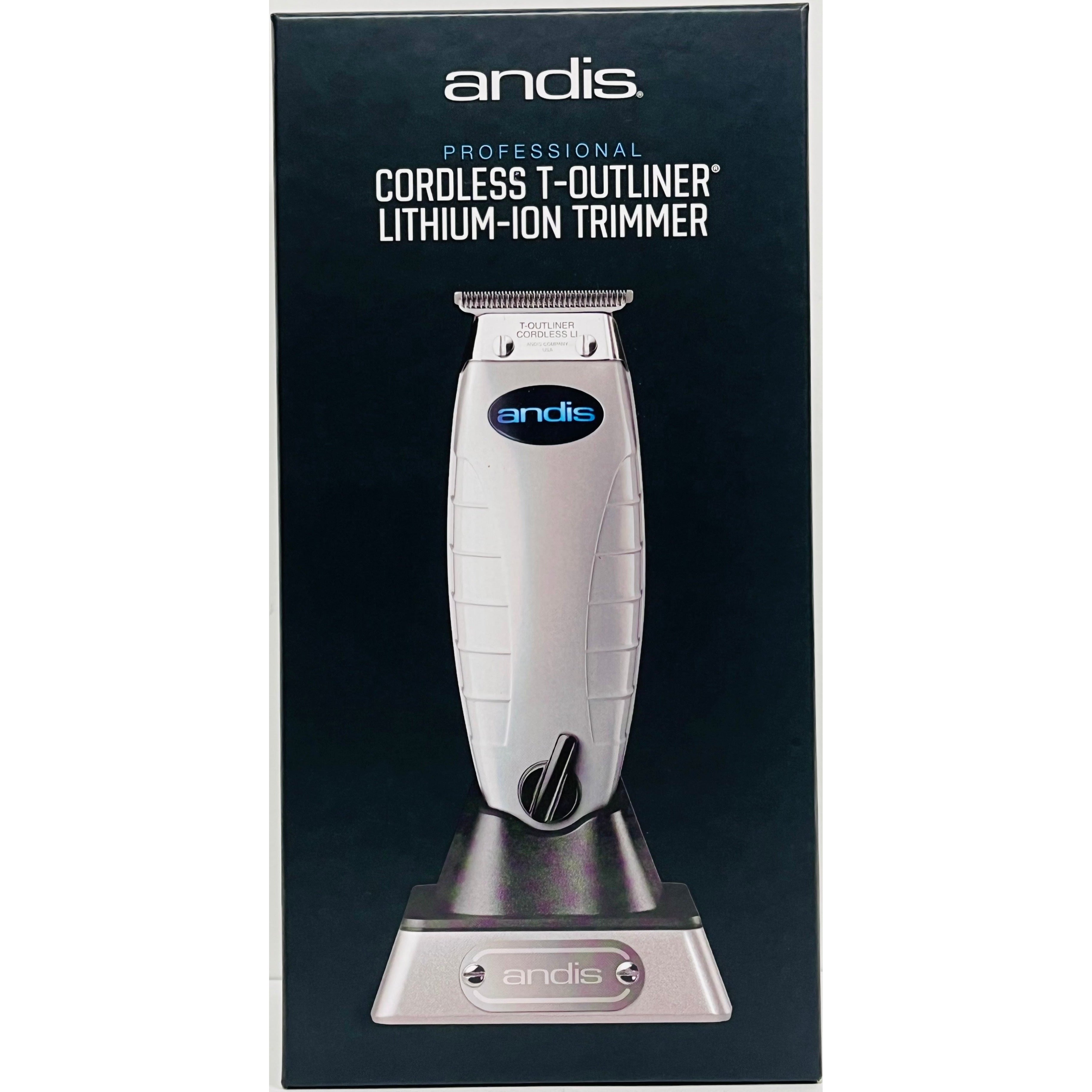 Andis 74000 Professional Cordless T-Outliner Li-Ion Trimmer Dual Volta ...